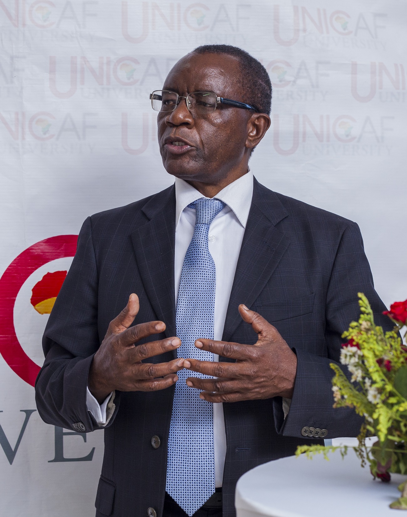 Prof Mpazi Sinjela first Chancellor of Unicaf University speaking at ...