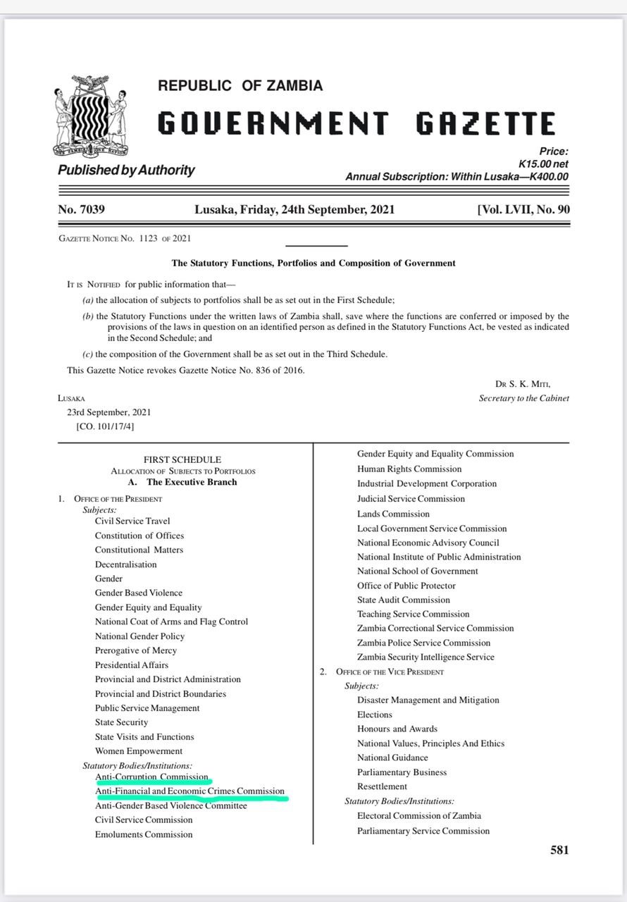 SO THIS IS GAZETTE NOTICE NO 1123 OF 2021 WHICH HAS INDICATED THAT THE ...